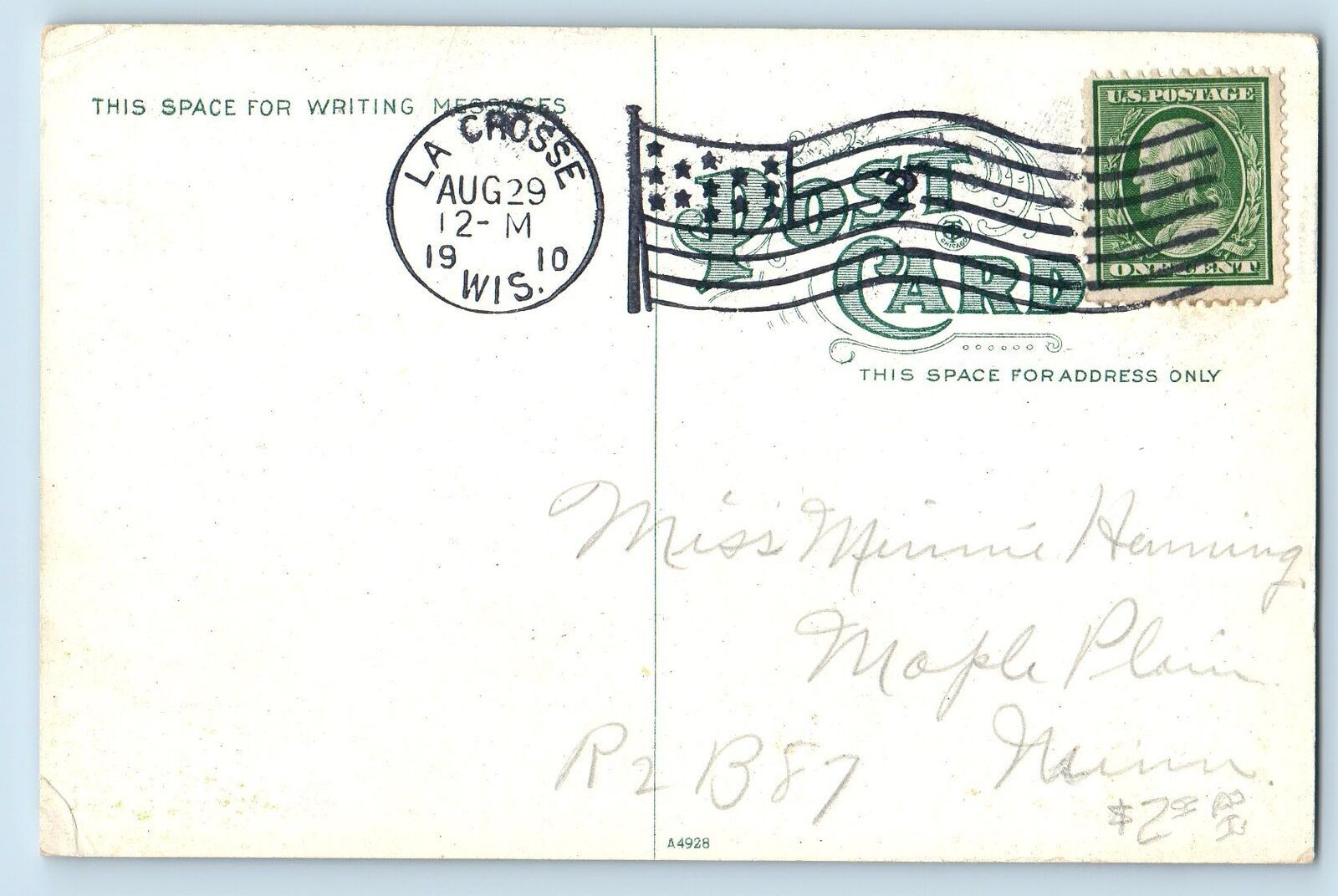 1910 Hokah Minnesota Lake Como From Mt. Tom. Rustic Bridge Road Houses ...