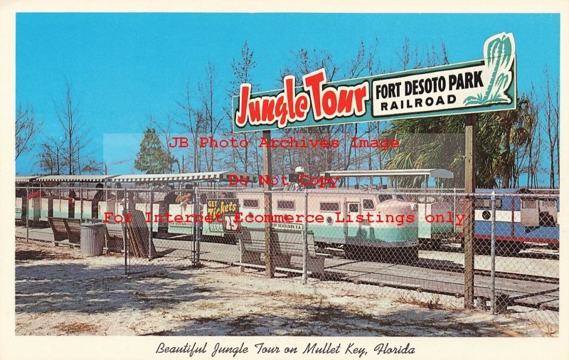 FL, Mullet Key, Florida, Fort De Soto Park, Miniature Train, Teich No ...