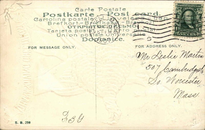 PATRIOTIC THANKSGIVING Uncle Sam w Turkey c1910 Postcard | Europe ...