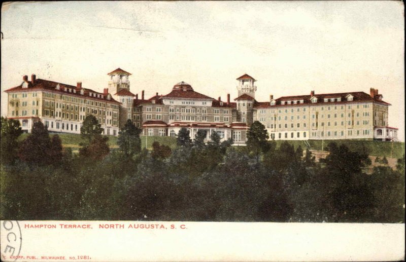 North Augusta South Carolina SC Hampton Terrace c1910 Vintage Postcard ...