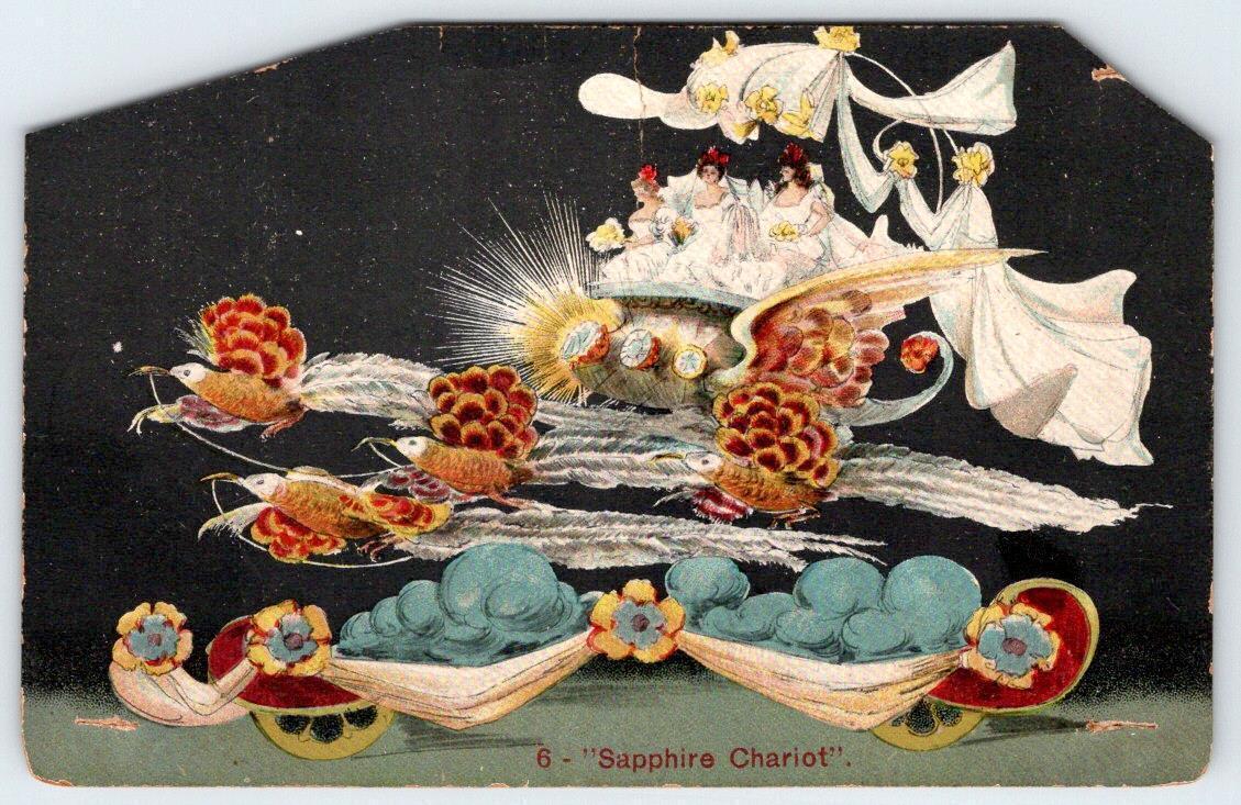 1909 Priests of Pallas Parade Float #6 Sapphire Chariot*Fantasy*Kansas ...
