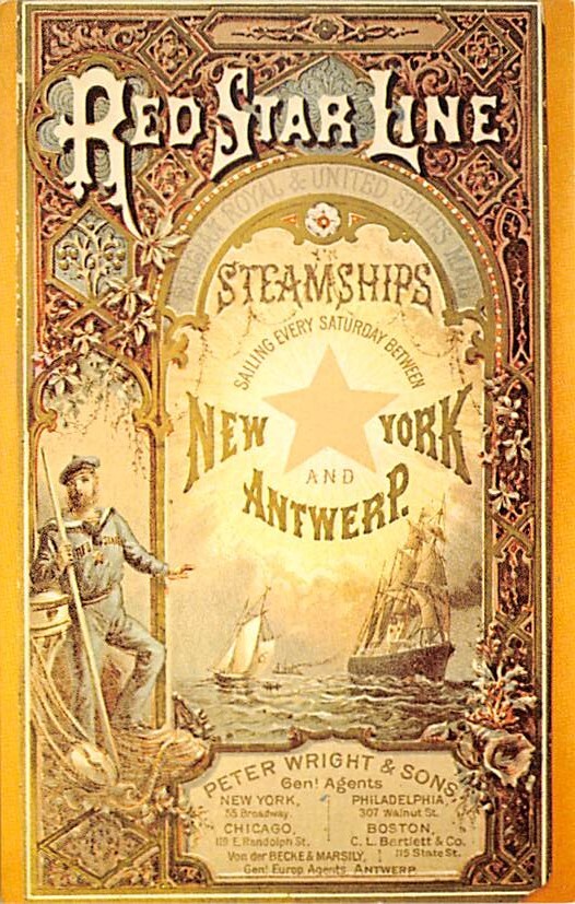 SS Westernland Red Star Line Reproduction Unused | Topics - Other ...