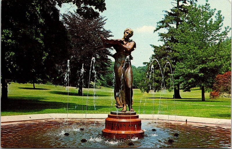 Wilcox Park Westerly Rhode Island Fountain Monument Statue UNP Vintage ...