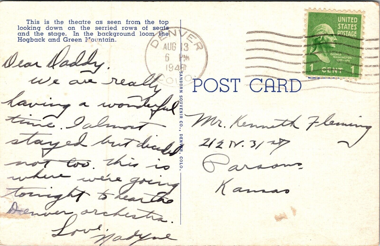 Red Rocks Amphitheatre Park Denver Mountain Parks CO Coloardo Postcard ...