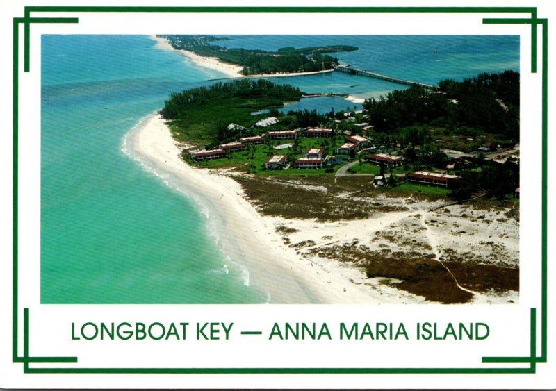 Florida Longboat Key Anna Maria Island Looking North Across Longboat ...