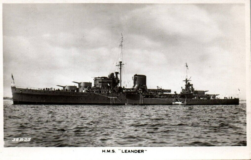 RPPC Photo British Royal Navy HMS Leander | Other / Unsorted, Postcard ...