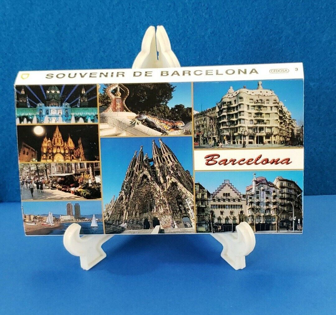 Vintage Souvenir Folder of Barcelona Spain with Color Photos | Other ...