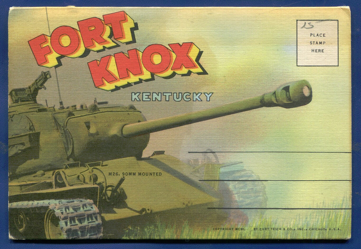 Fort Knox Kentucky US Army Post Armour Tanks Postcard Folder PF175 ...