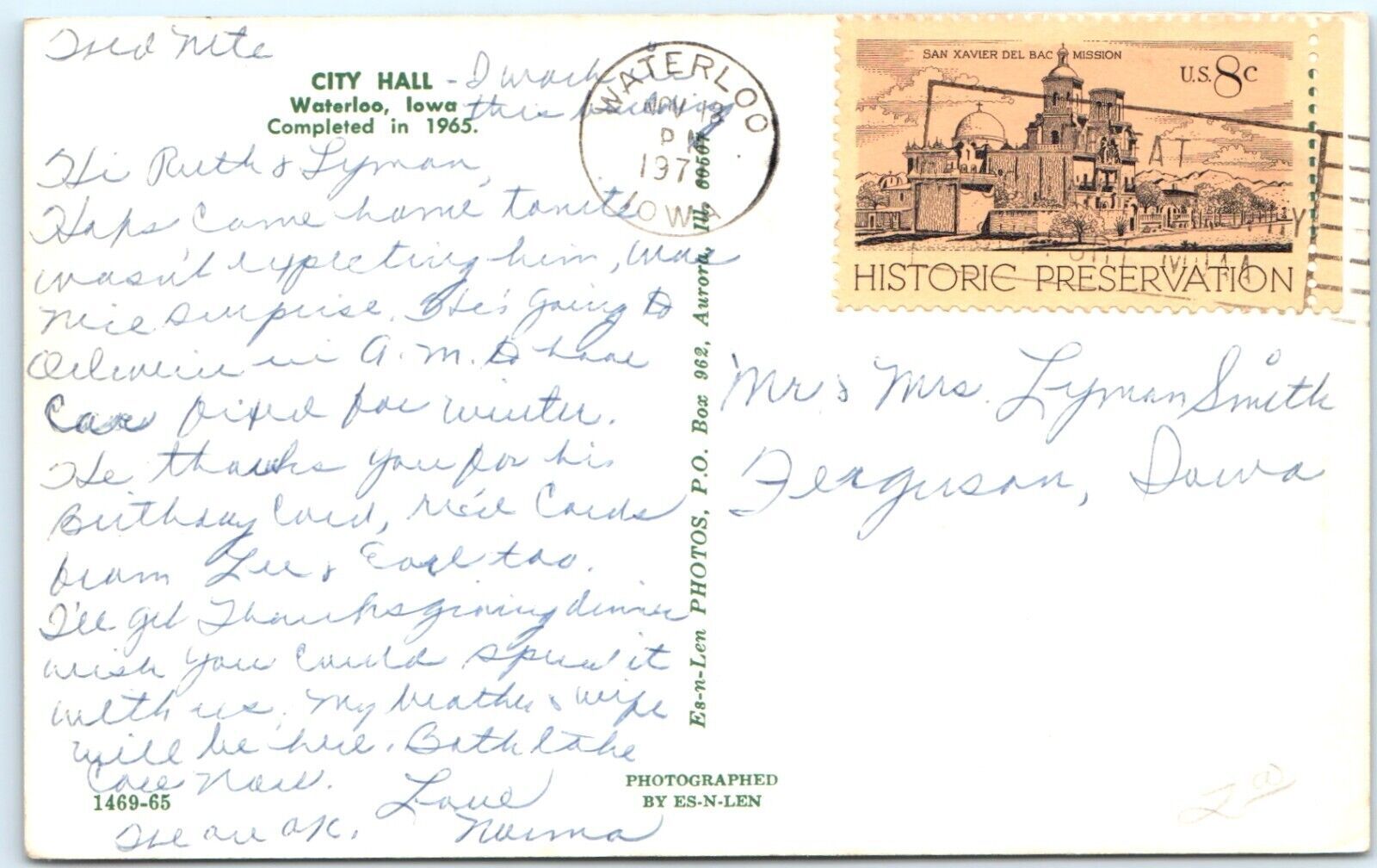 c1960s Waterloo, IA New City Hall Completed 1965 Photo Chrome Postcard ...