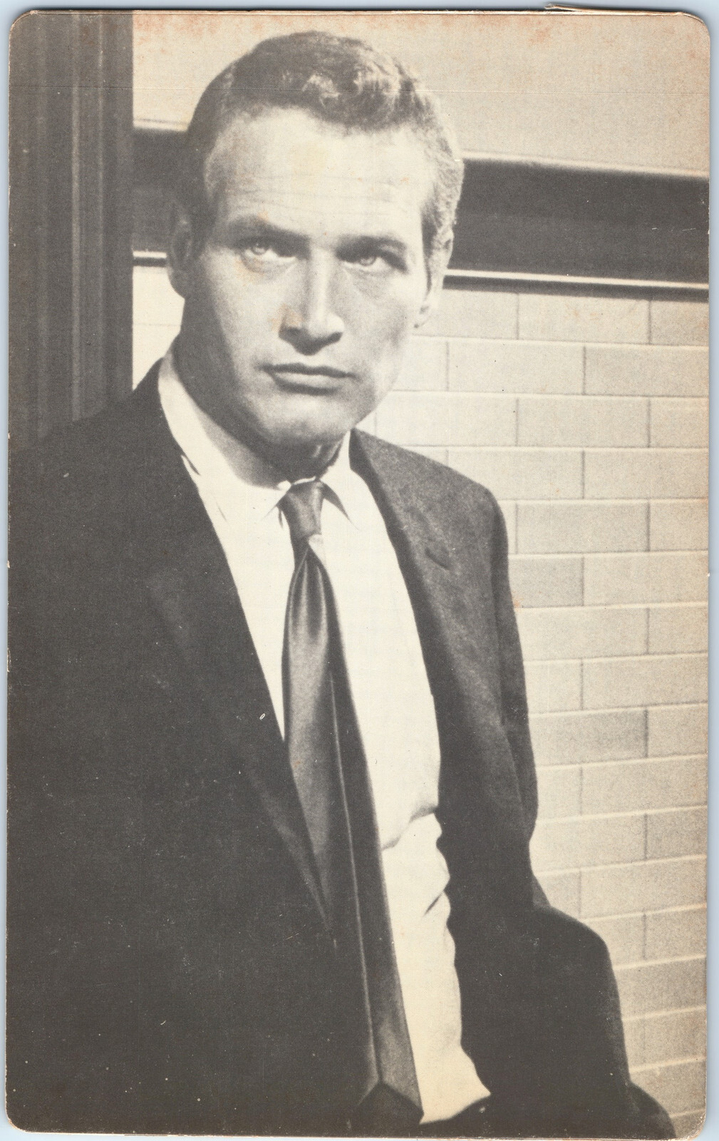 c1960s Paul Newman Hollywood Actor Portrait Handsome Suit Trilby Poster ...
