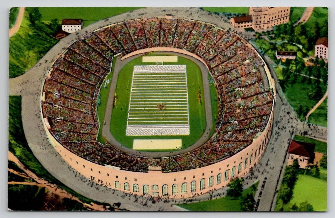 Pitt Stadium Pittsburgh PA Artist Rendition Aerial View c1950s Postcard ...