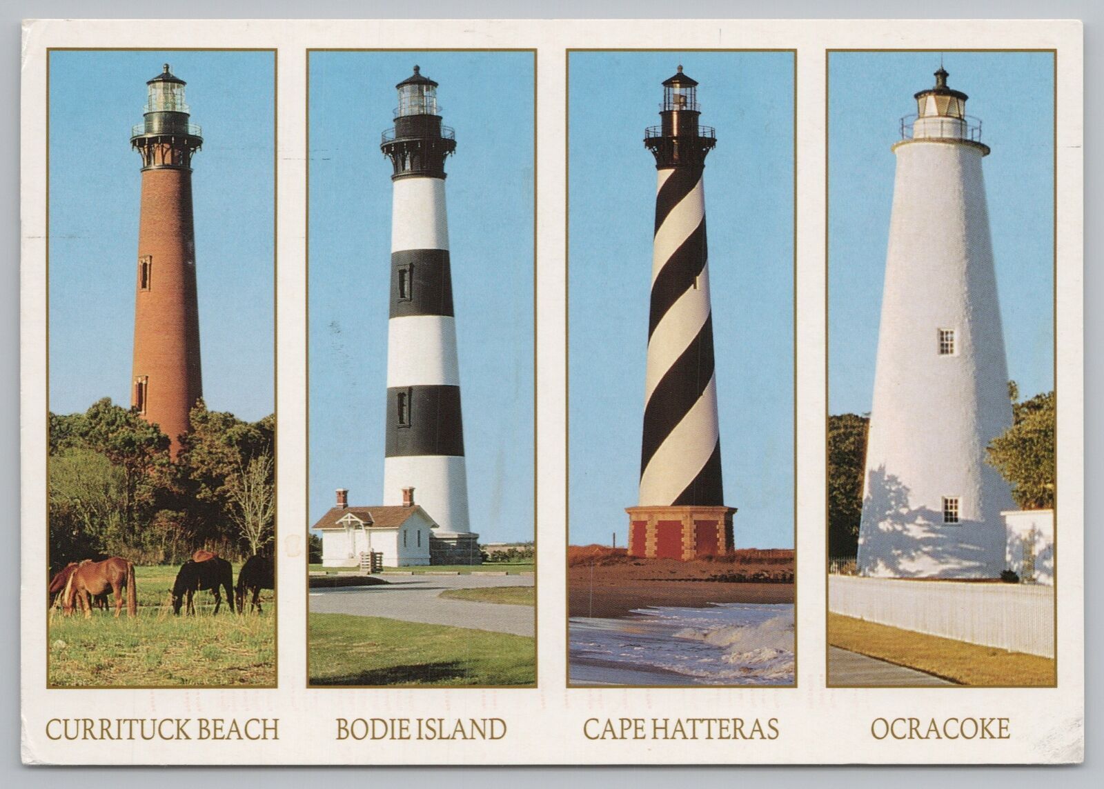 Lighthouse~4 Labeled Lighthouses~Continental Postcard | Other ...