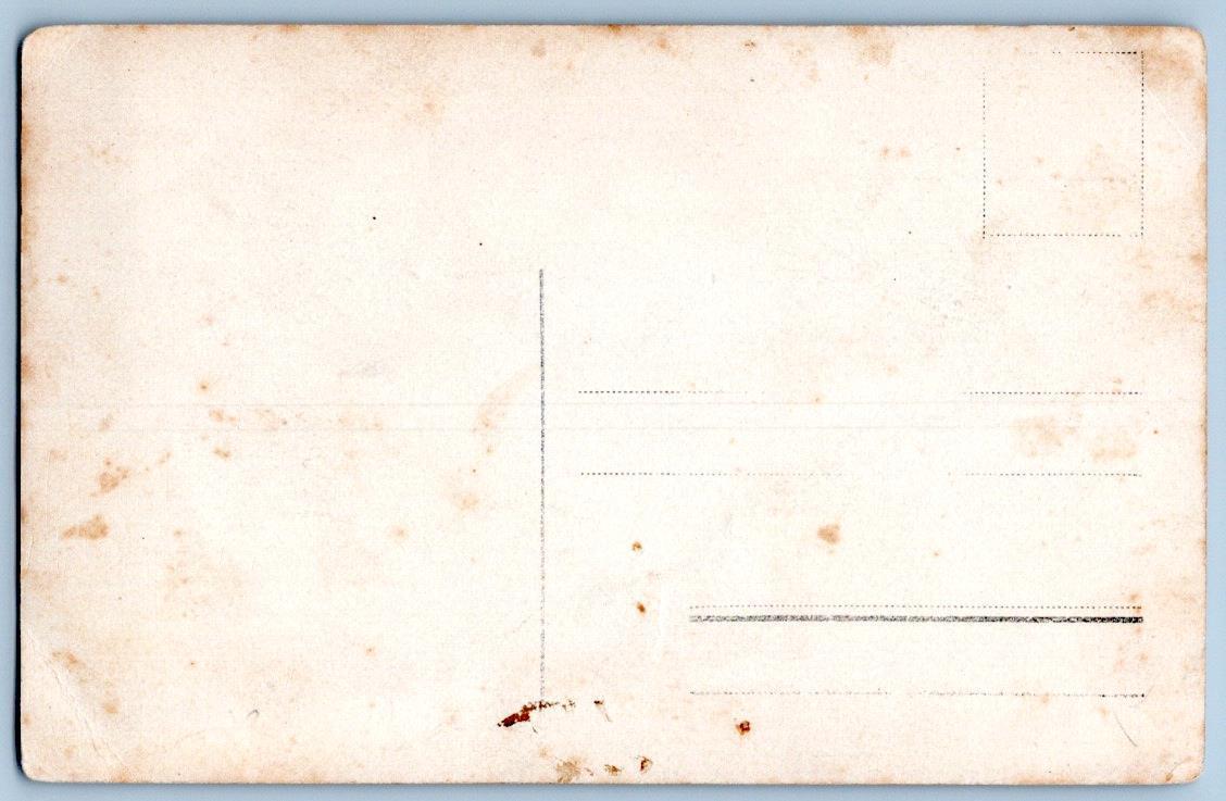 1910'S Rppc Little Girl Iron Fence Unusual Gnome Fantasy Border ...