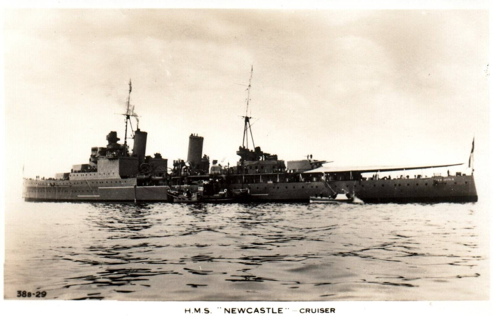 RPPC Photo British Royal Navy HMS Newcastle Cruiser - 2 | Other ...