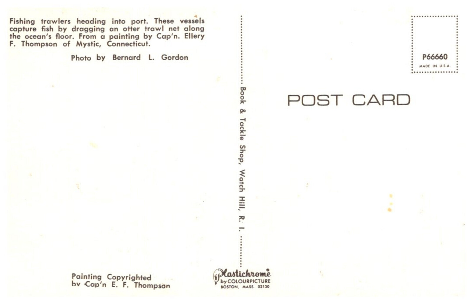 Fishing Trawlers heading to Port, Painted Cap'n Ellery F.Thompson ...