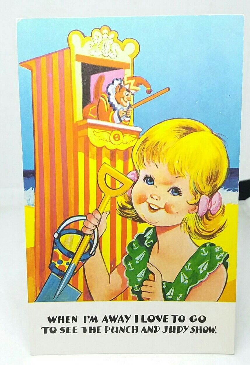 The Punch and Judy Show Novelty Humorous Vintage Holiday Advert ...