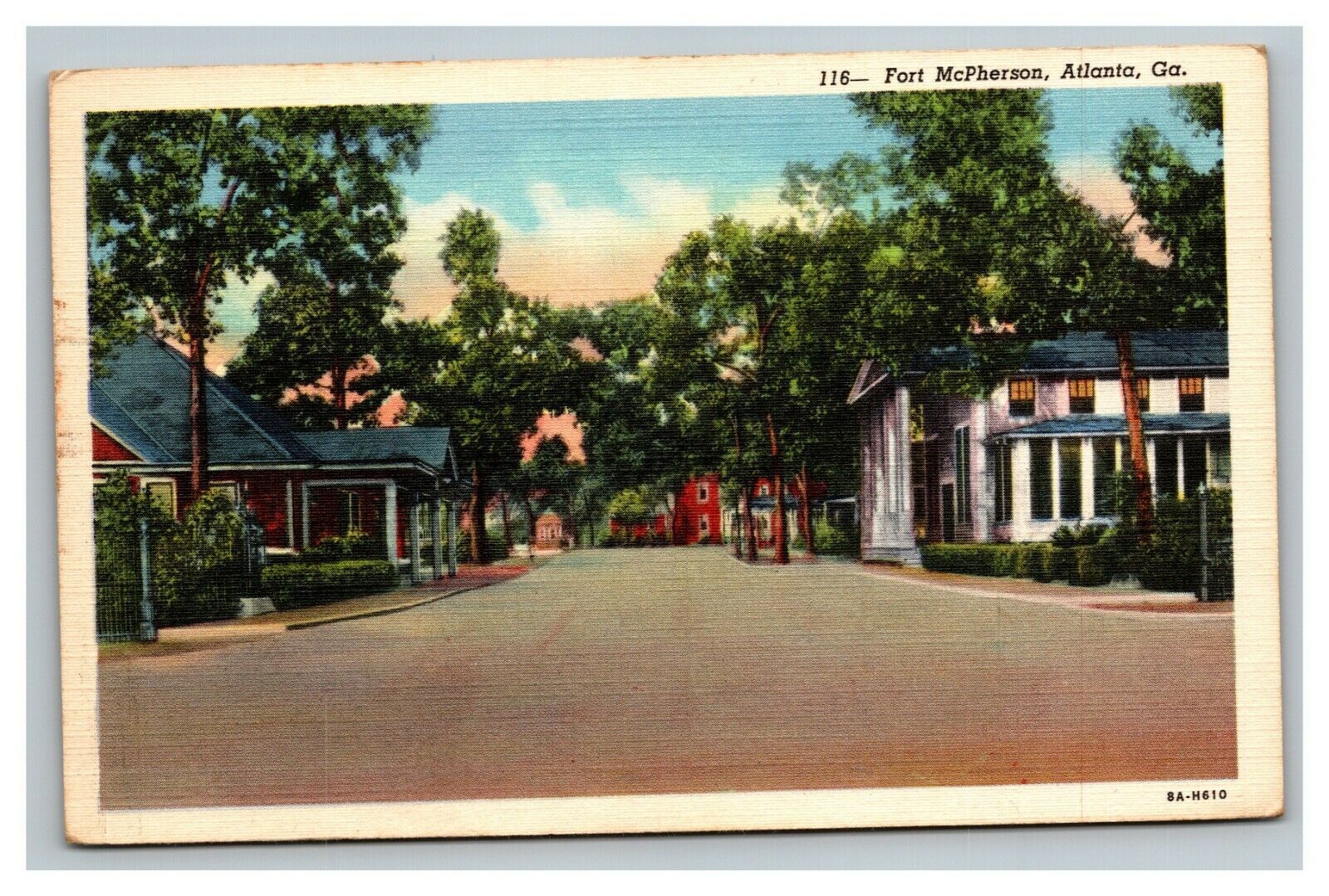 Vintage 1940's Military Postcard Fort McPherson U.S. Army Base Atlanta ...