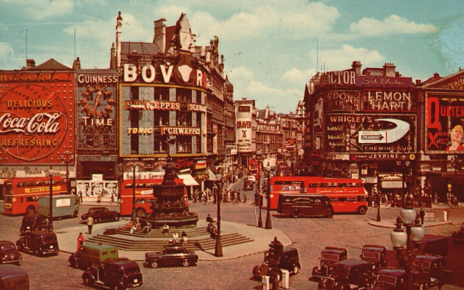 Vintage Postcard 1960 Piccadilly Circus London Coca-Cola Guinness Time ...