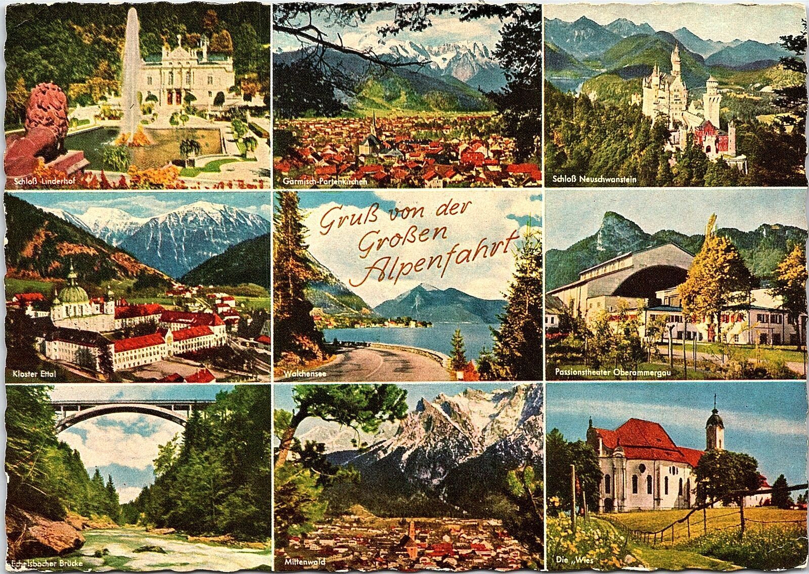 Vintage Continental Size Postcard Multiple Views of the Austrian ...
