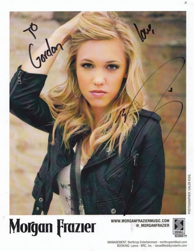 Morgan Frazier Country & Western Singer Large Official Hand Signed ...