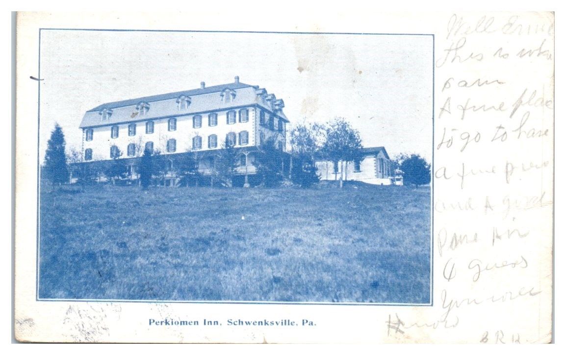 1907 Perkiomen Inn, Schwenksville, PA Postcard | United States ...