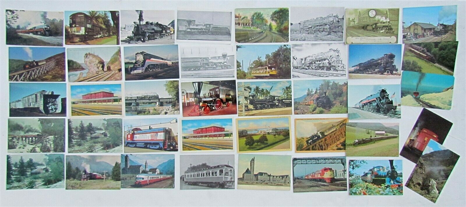 Lot of 123 Vintage Postcards Railway Railroad Trains Locomotives ...