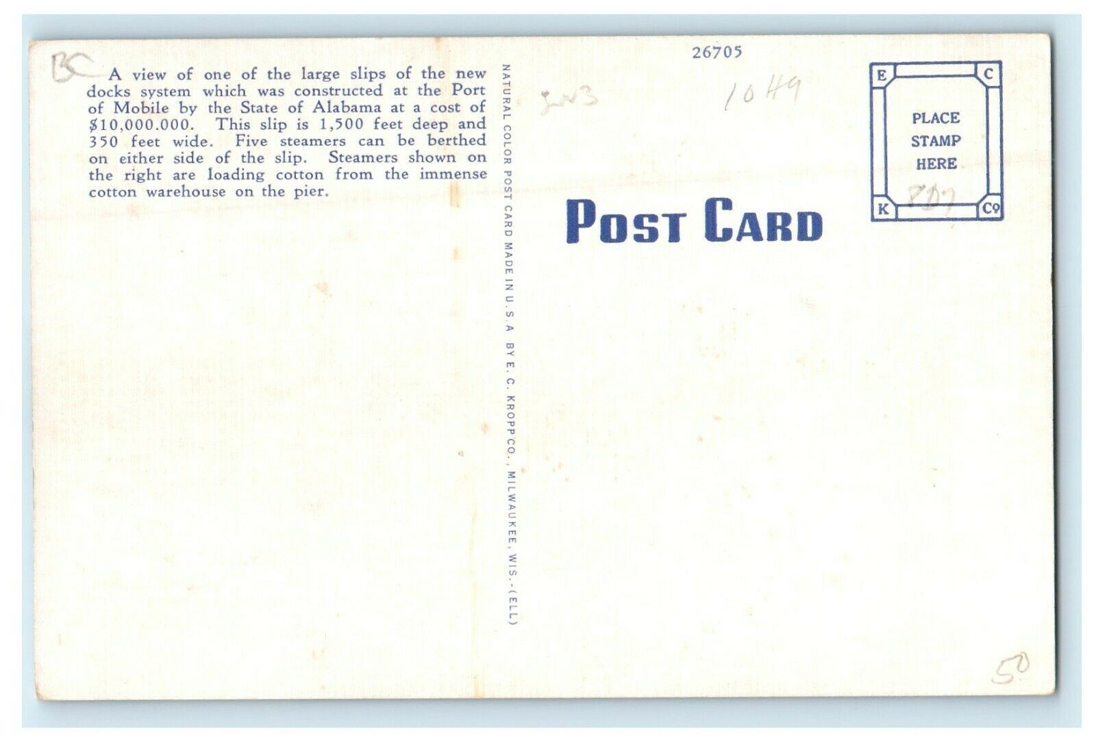 c1940's Piers A And B Alabama State Docks Mobile Alabama AL Vintage ...