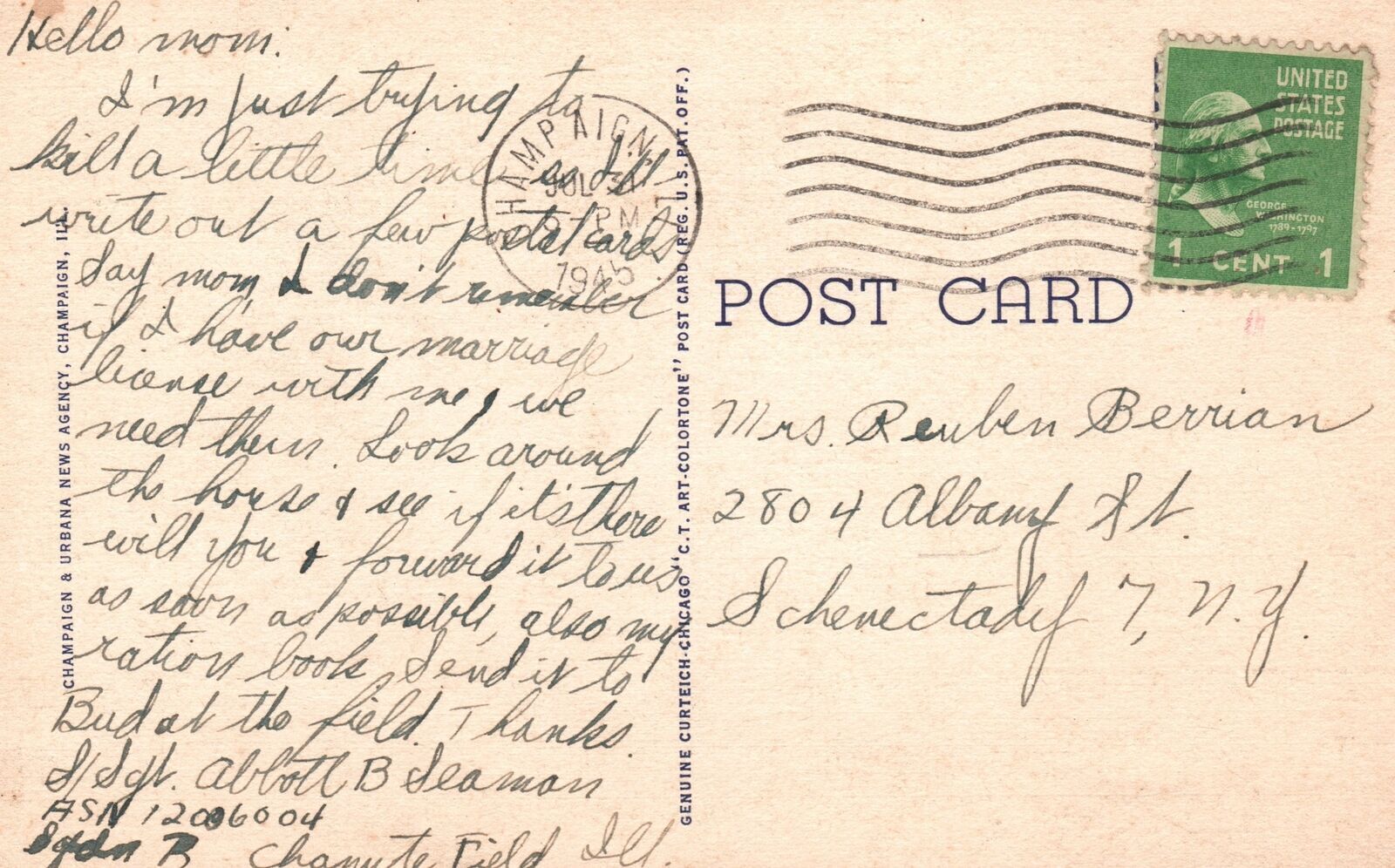 Vintage Postcard 1945 Rock Garden University Of Illinois Champaign ...