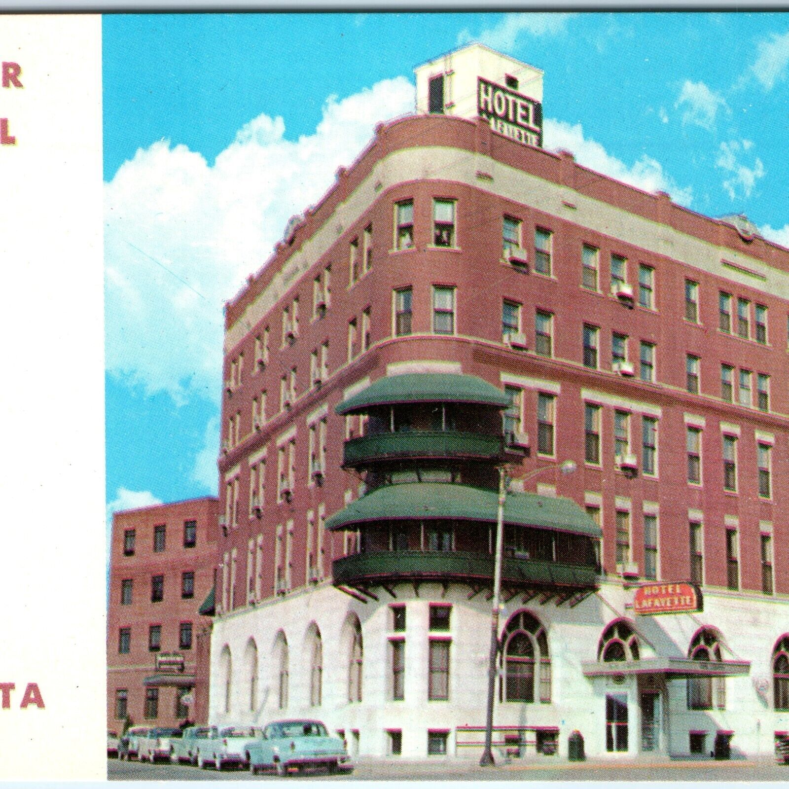 c1950s Marietta, OH Motor Hotel Roadside Chevy Car Greetings Downtown ...