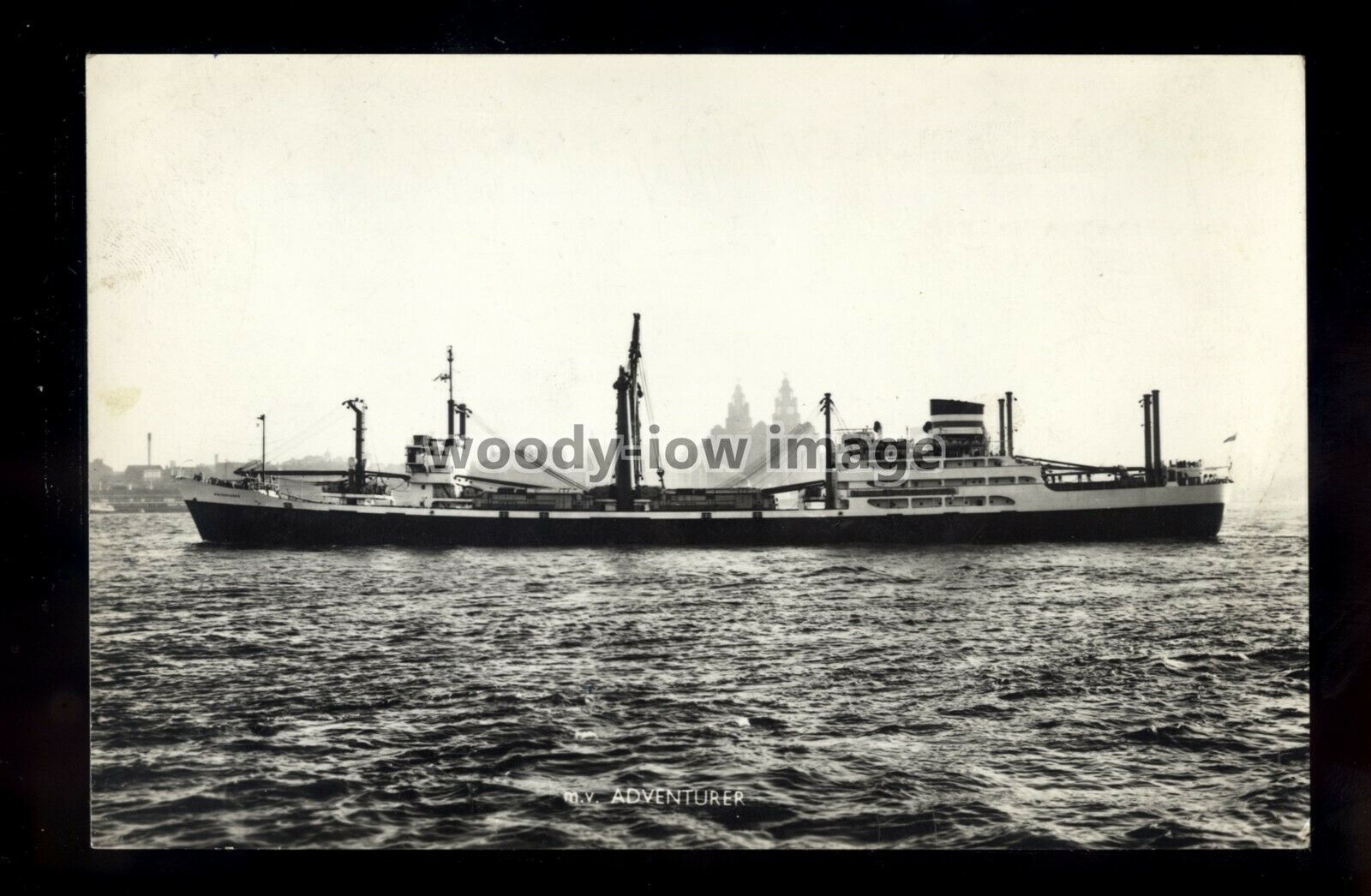 ca0387 - Harrison Line Cargo Ship - Adventurer , built 1960 - postcard ...