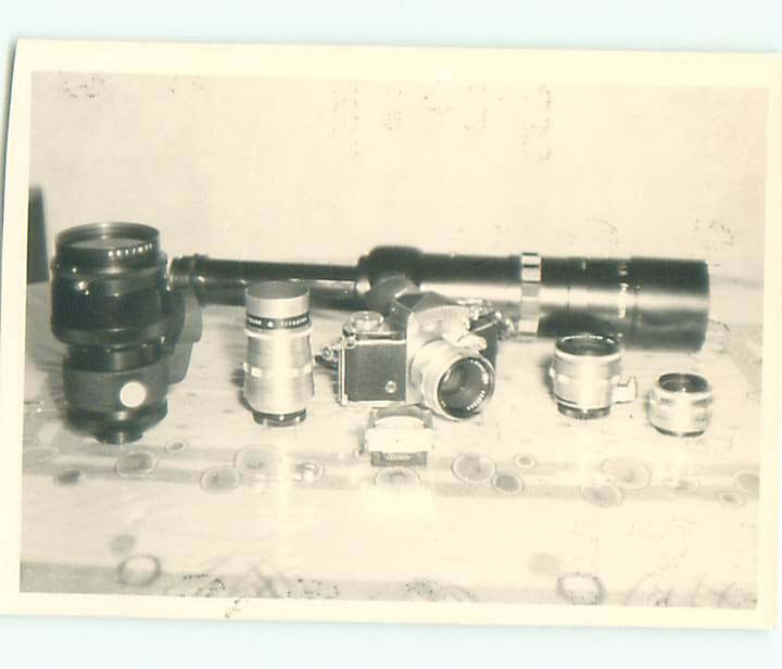 Rppc 1940'S Close-Up Picture of Antique Telephoto Camera Lenses ...