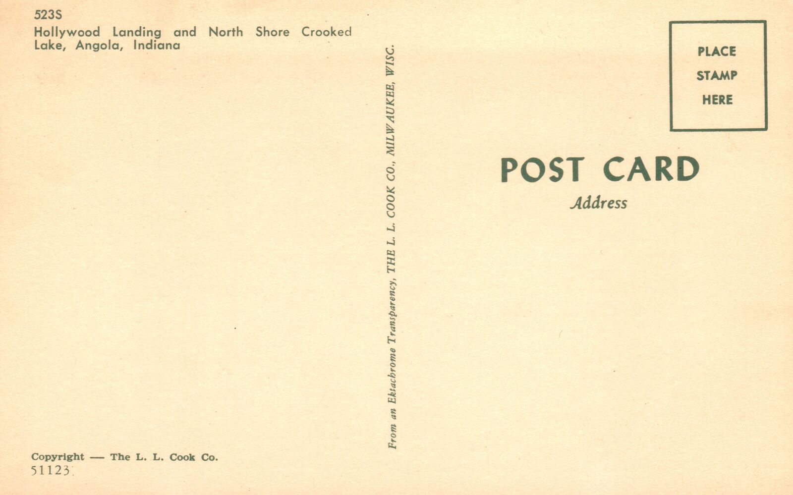 Vintage Postcard Hollywood Landing North Shore Crooked Lake Angola ...