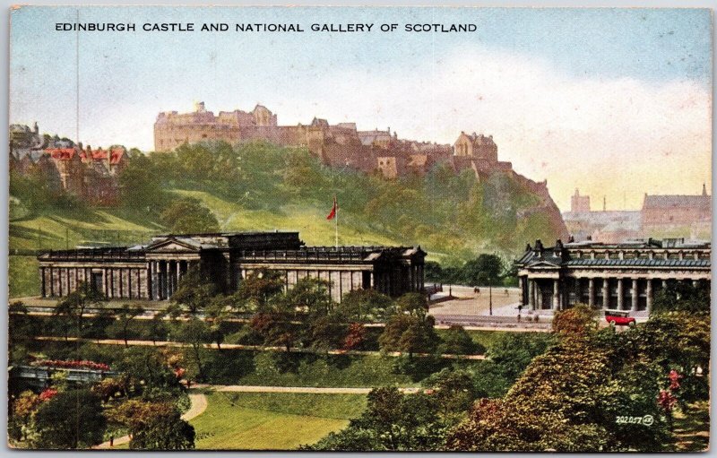 Edinburgh Castle And National Gallery Of Scotland United Kingdom ...