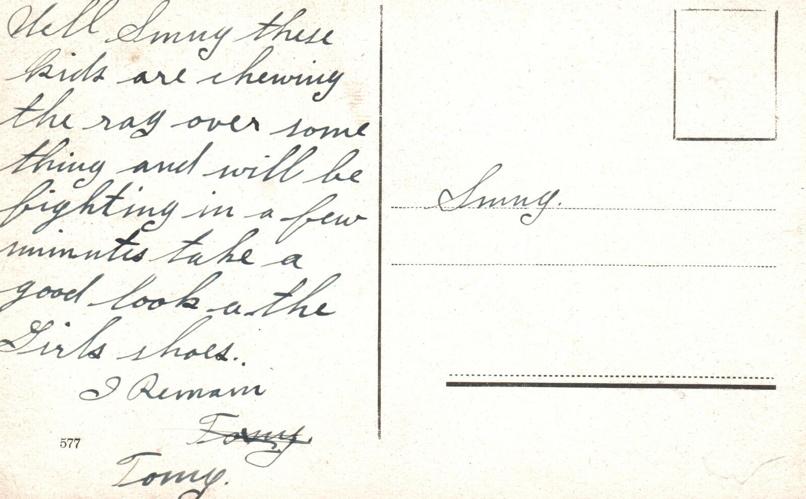 Vintage Postcard Childhood Friends Remembrance Boy And Girl Time ...