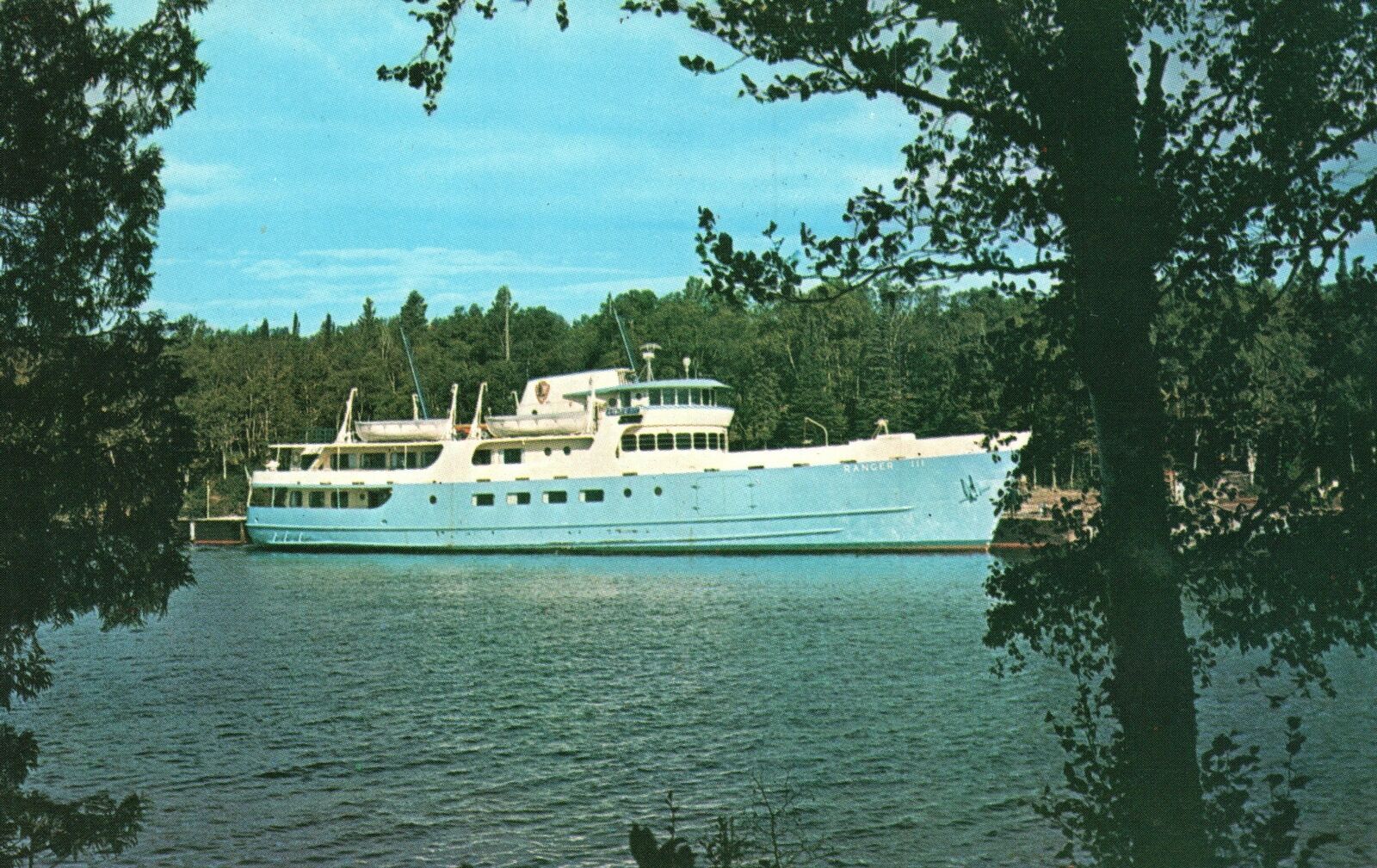 Vintage Postcard MV Ranger III At Rock Harbor Lodge Isle Royal National ...