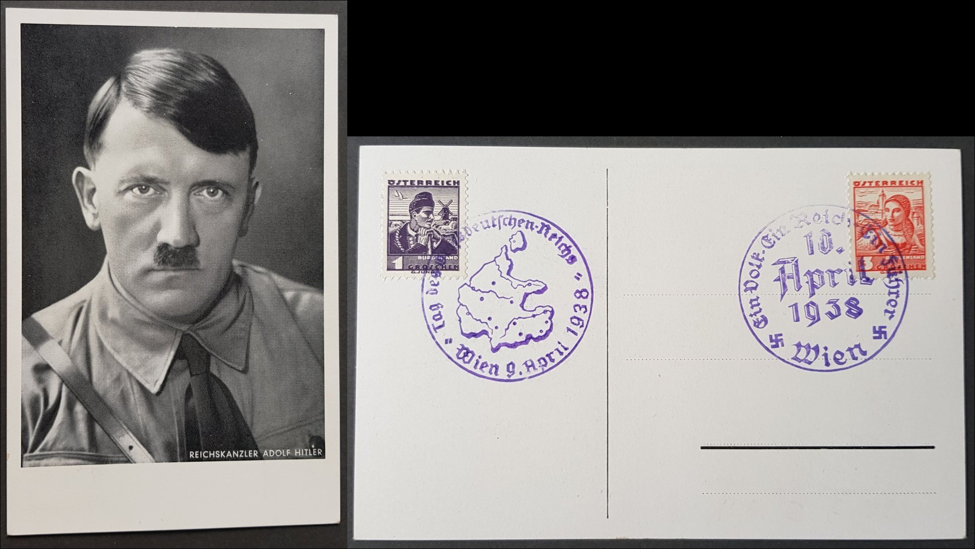 Germany Third Reich Original Nazi Postcard Fuhrer Adolf Hitler | Topics ...