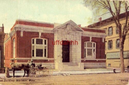 BANK BUILDING, WHITMAN, MA 1912 the headless horse and carriage ...