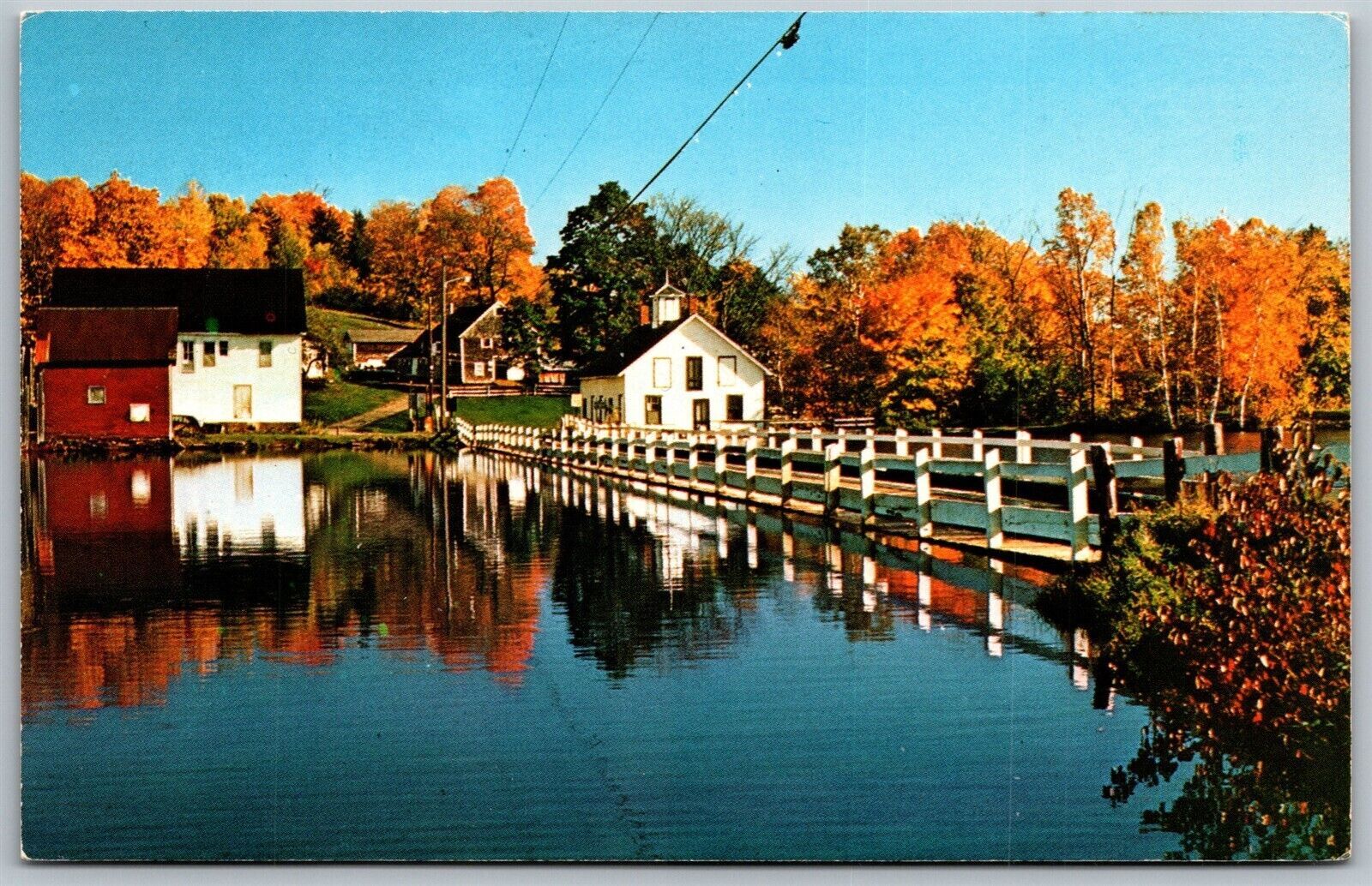 Vtg Brookfield Vermont VT Famous Floating Bridge View Old Chrome ...