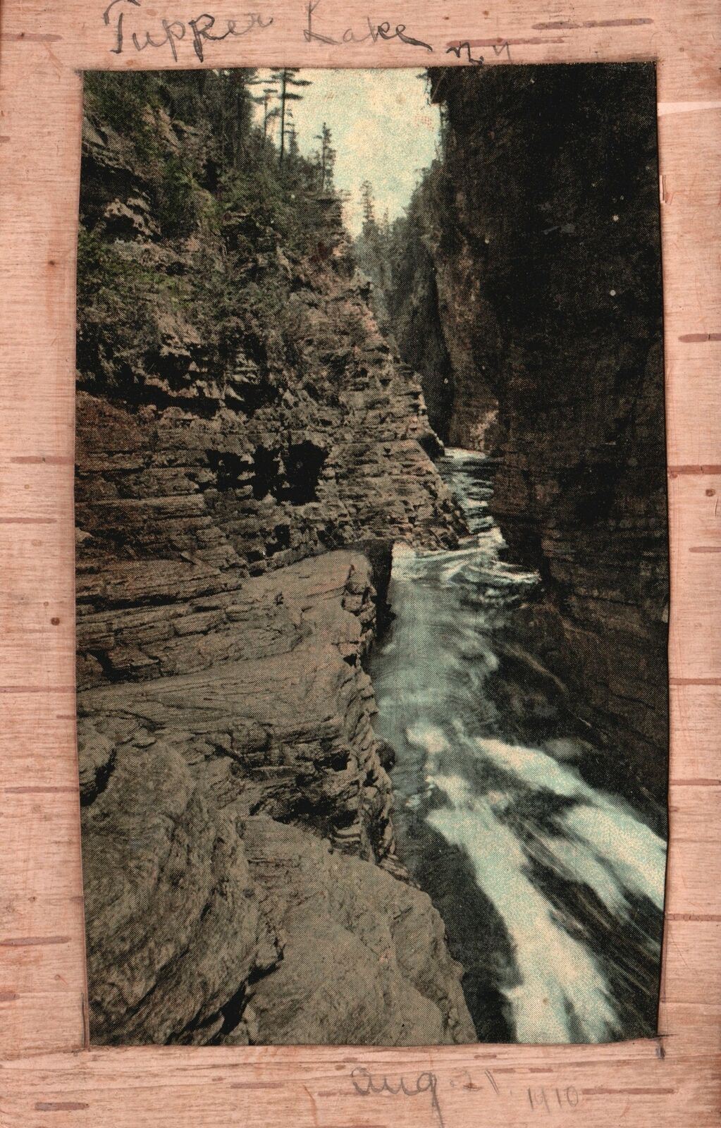 Vintage Postcard 1910 Cascading Water Tupper Lake Town Faust Village ...