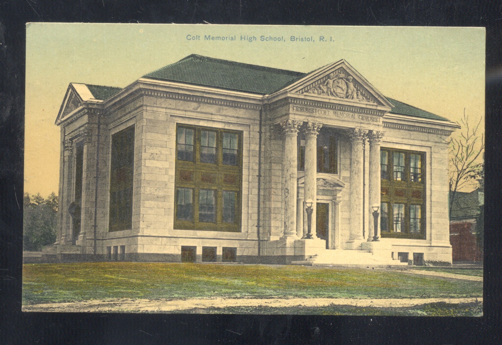 Bristol Rhode Island Colt Memorial High School Building Vintage ...
