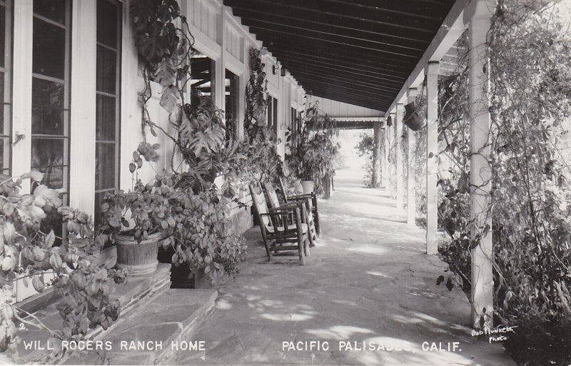 California Pacific Palisades Will Rogers Ranch House Patio Real Photo ...