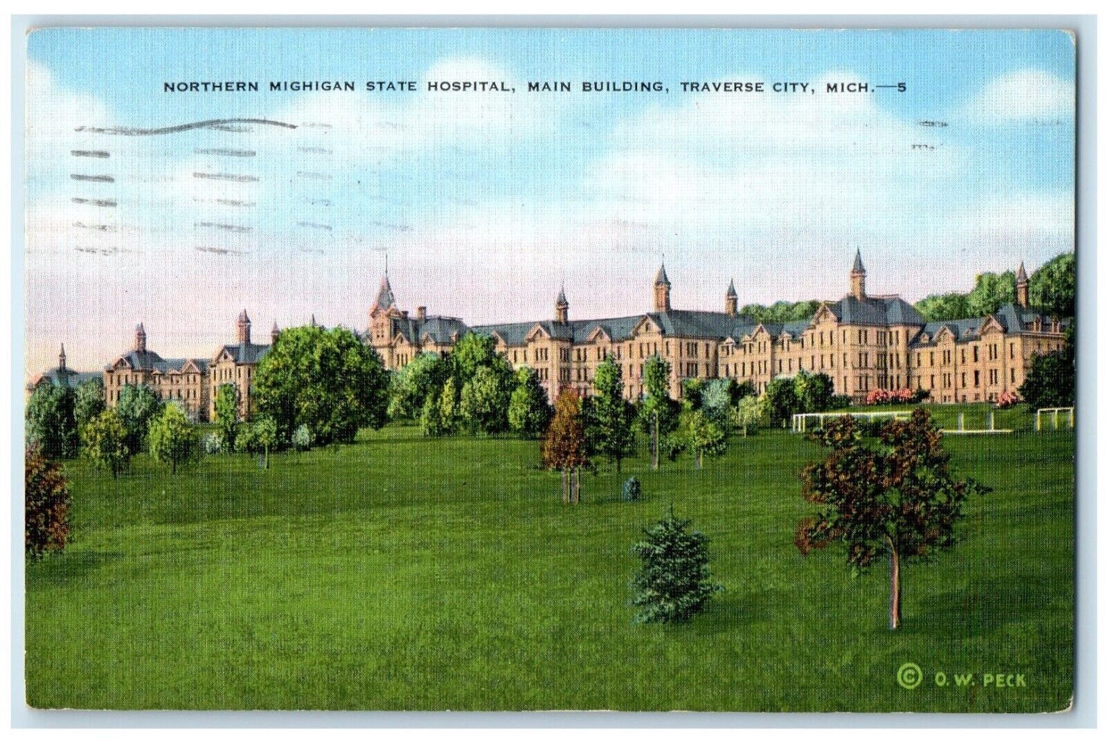1946 Northern Michigan State Hospital Main Building Traverse City MI ...