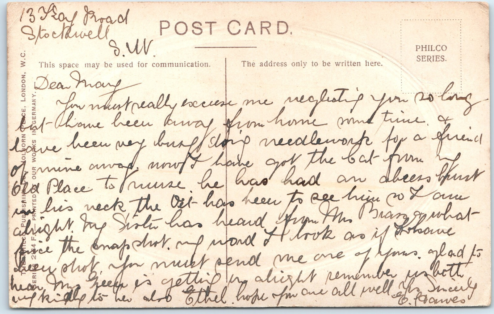 c1910s Gel "Farm Kitchen" Art Painting Litho House Lunch Scene Family ...