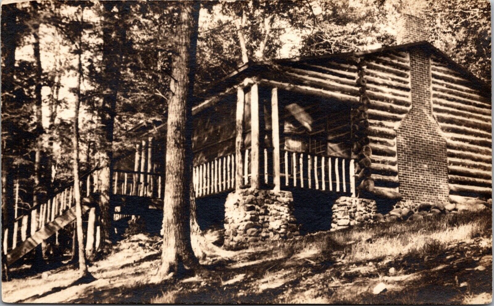 Real Photo Postcard Cabin In The Woods | Other / Unsorted, Postcard ...