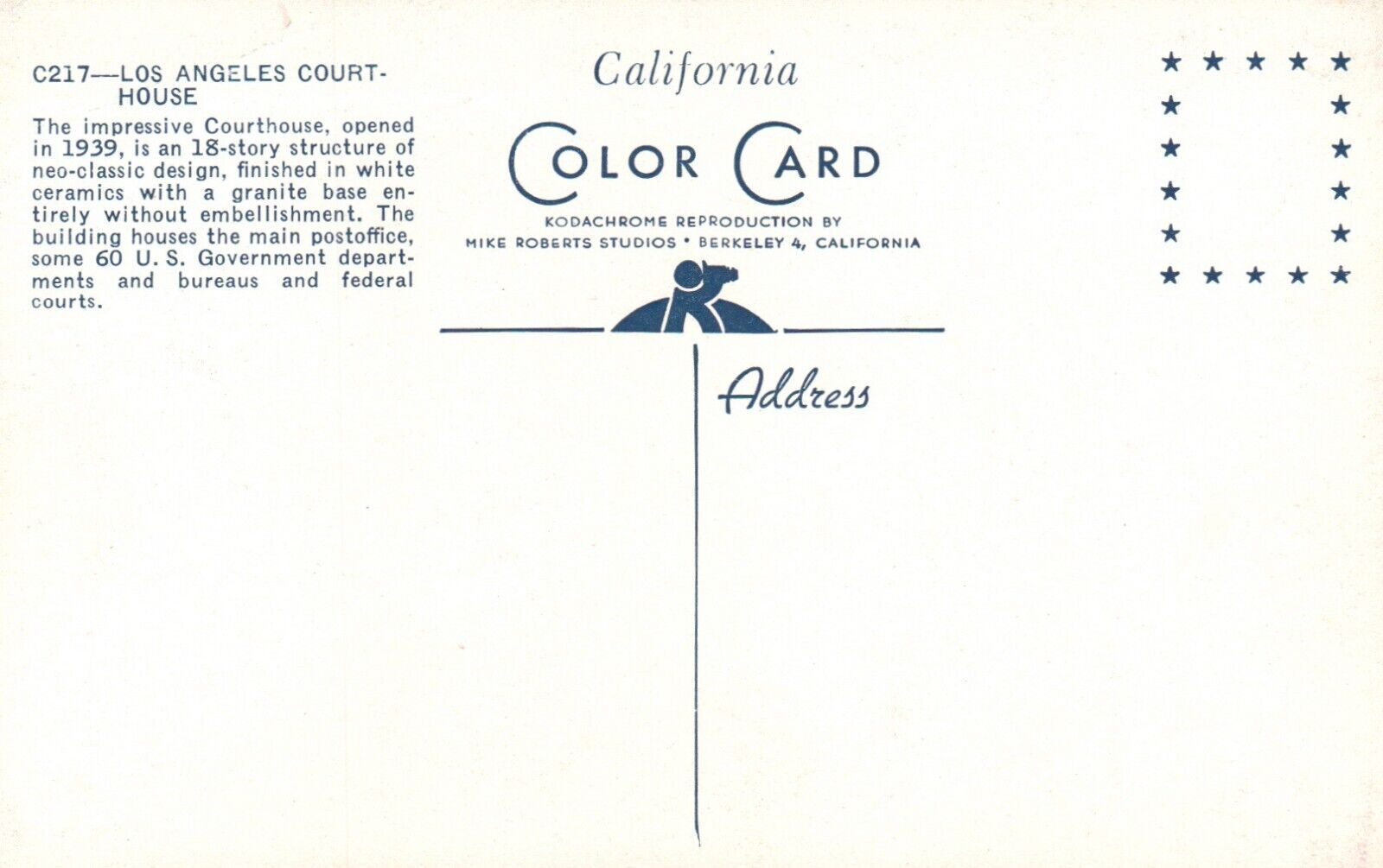 Postcard CA Los Angeles California Courthouse Chrome Unposted Vintage ...