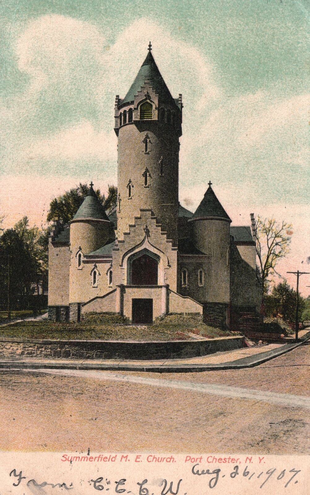 Vintage Postcard 1907 Summerfield United Methodist Church Port Chester ...
