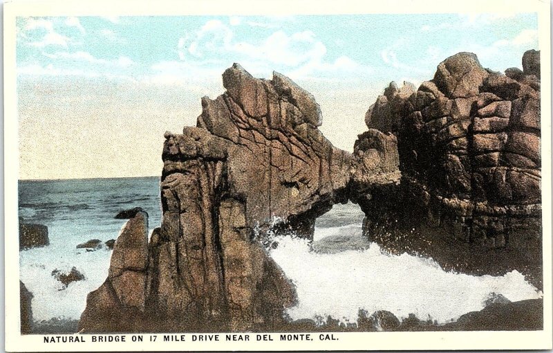 1930s DEL Monte California Natural Bridge 17 Mile Drive Oceanside ...