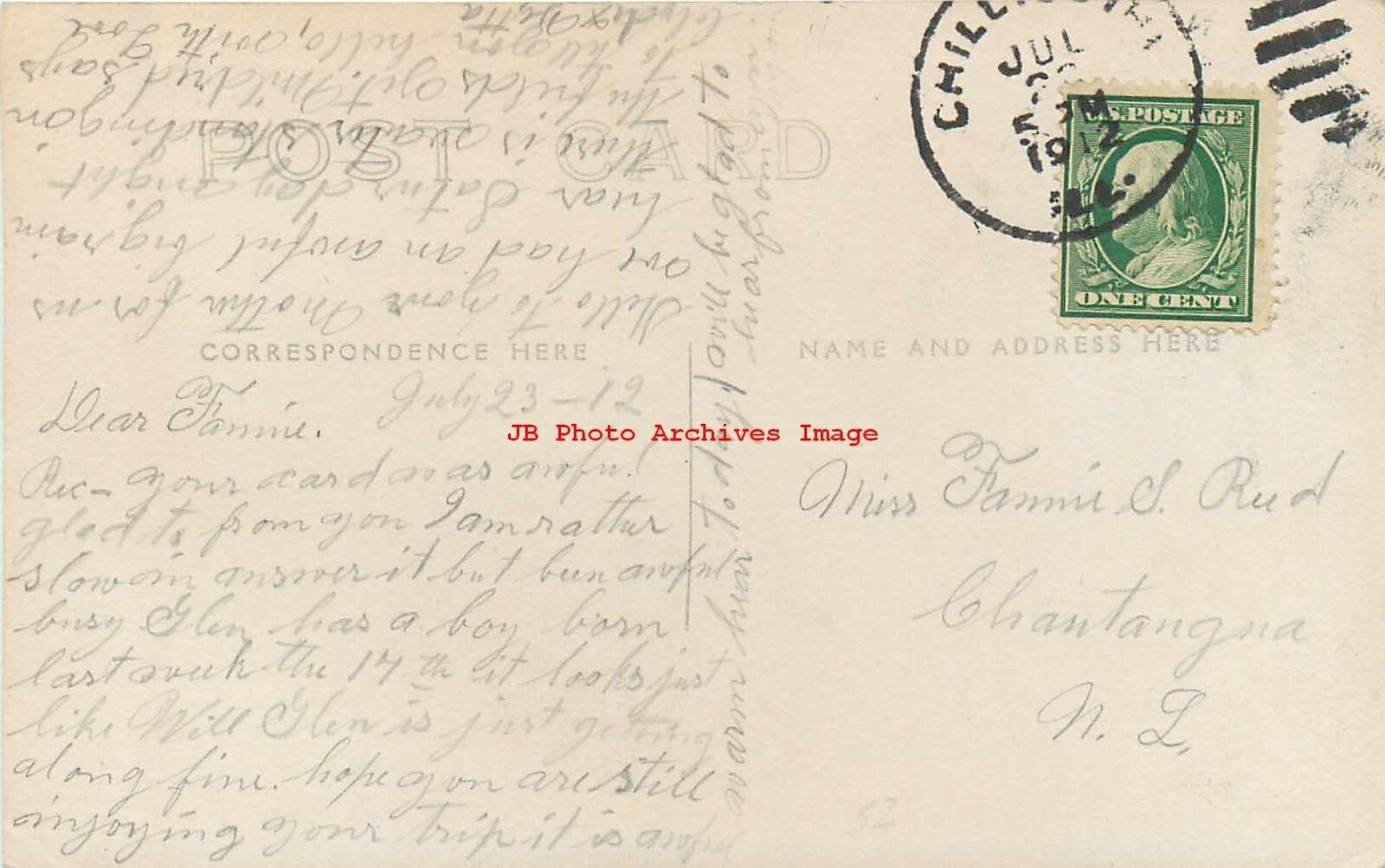 IL, Chillicothe, Illinois, RPPC, Illinois River Rope Pull Ferry, 1912 ...