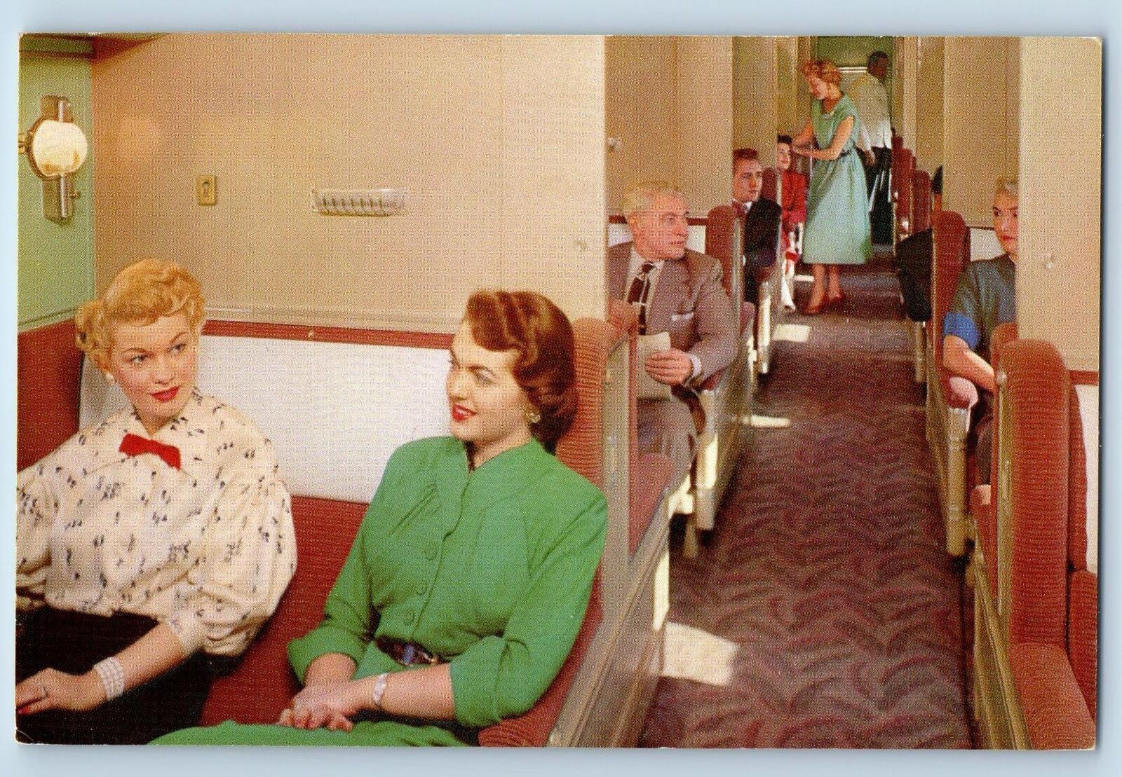c1950's The Astra Dome Observation Lounge Train Union Pacific Railroad ...