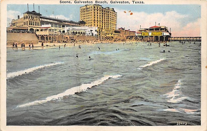 Beach Scene - Galveston, Texas TX | Topics - Nature & Landscapes ...